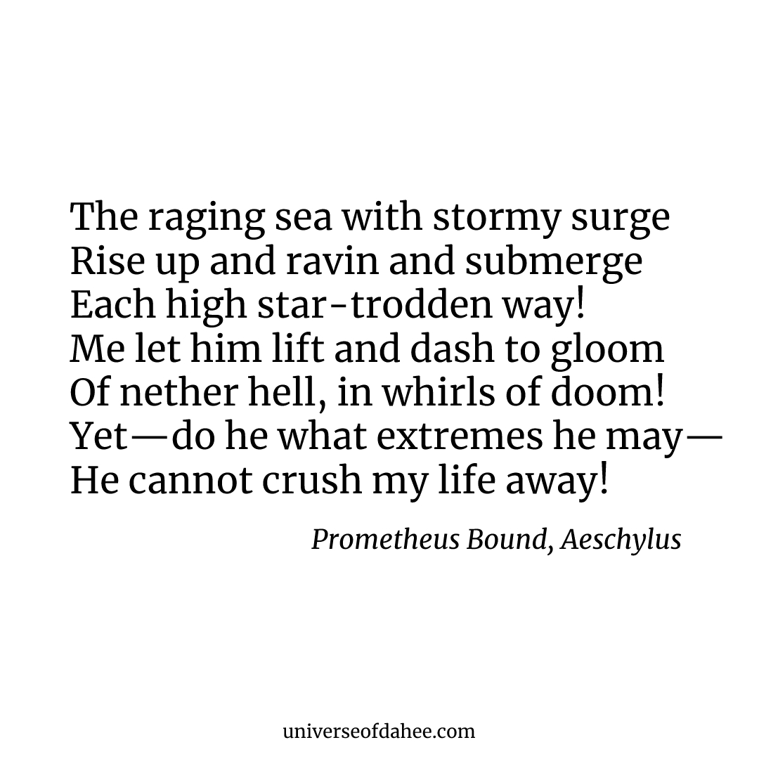 Prometheus Bound – Aeschylus | Universe of Dahee